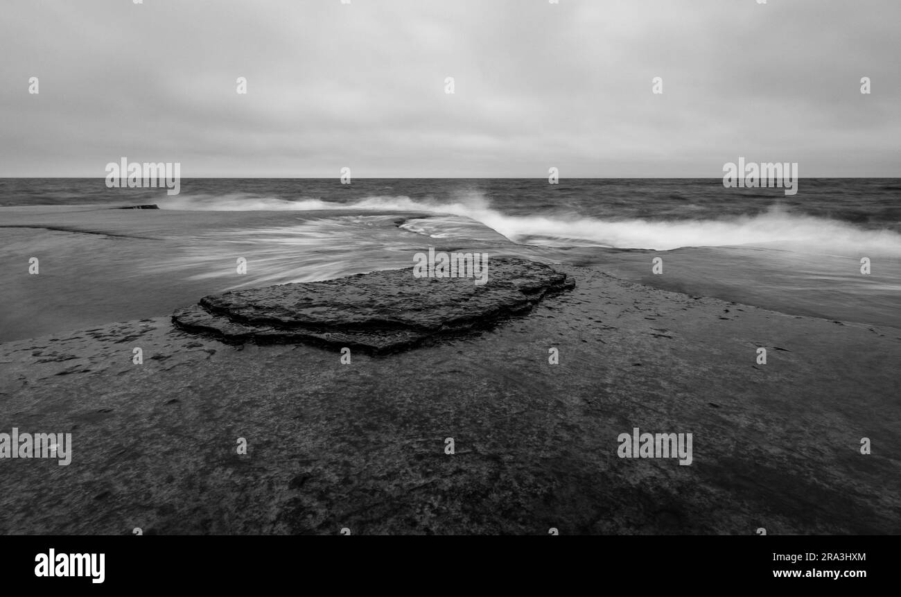 A grayscale shot of Neptune's fields nature reserve in the north of the ...