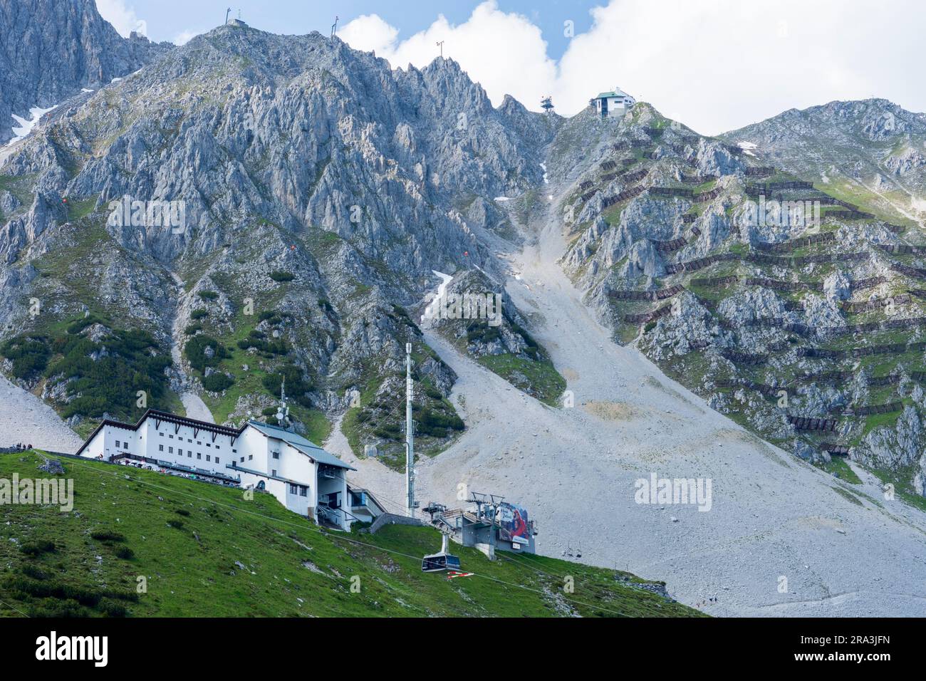 Middle station seegrube of nordkettenbahn nordkette cable car hi-res ...