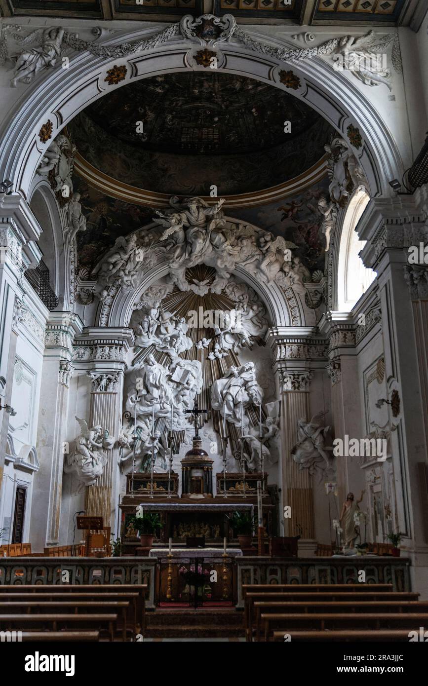 Interior of the church of the Santo Spirito Monastery, convent founded ...