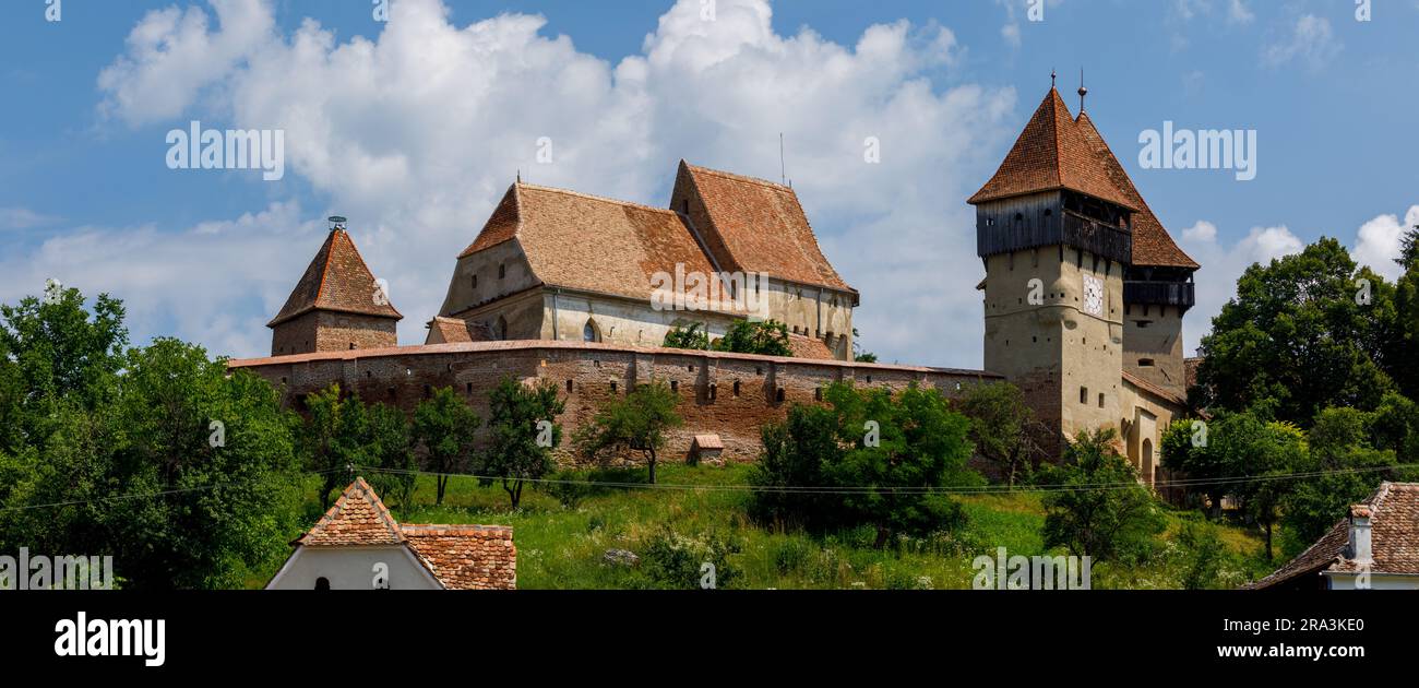 The fortified church of Alma Vii in Romania Stock Photo - Alamy