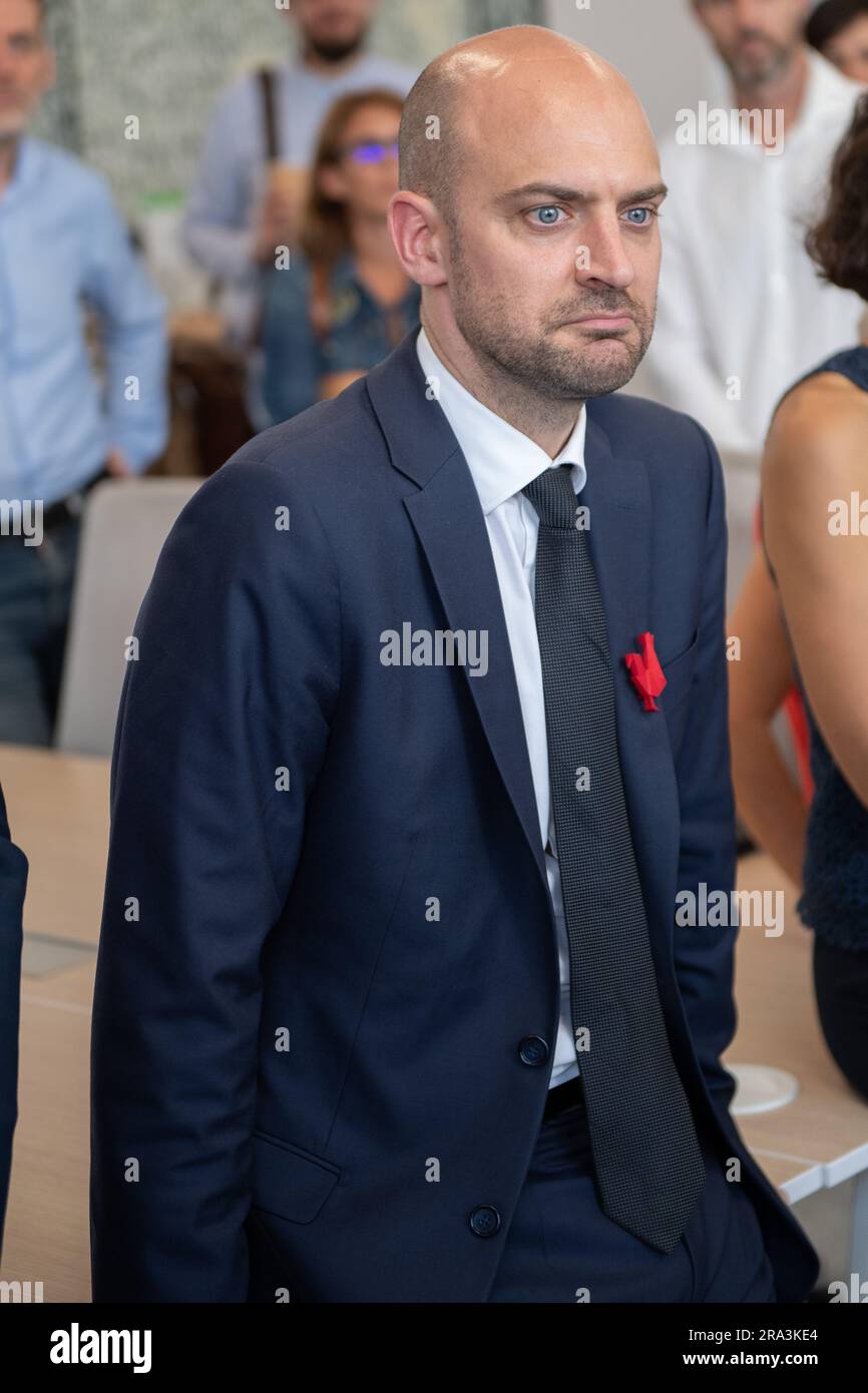 Jean-Noel Barrot is seen during the meeting. Jean-Noel Barrot, French ...
