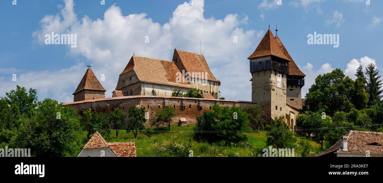 The fortified church of Alma Vii in Romania Stock Photo - Alamy