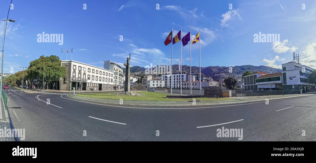 Madeira Island Portugal - 04 19 2023: Panoramic view at the Autonomia ...