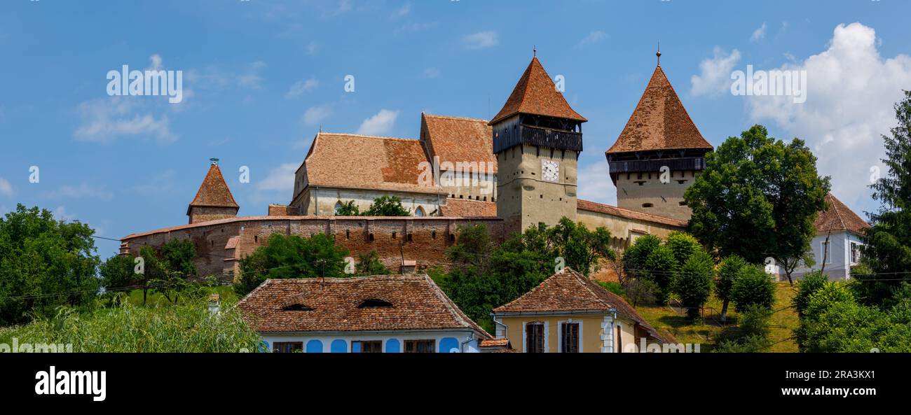 The fortified church of Alma Vii in Romania Stock Photo - Alamy