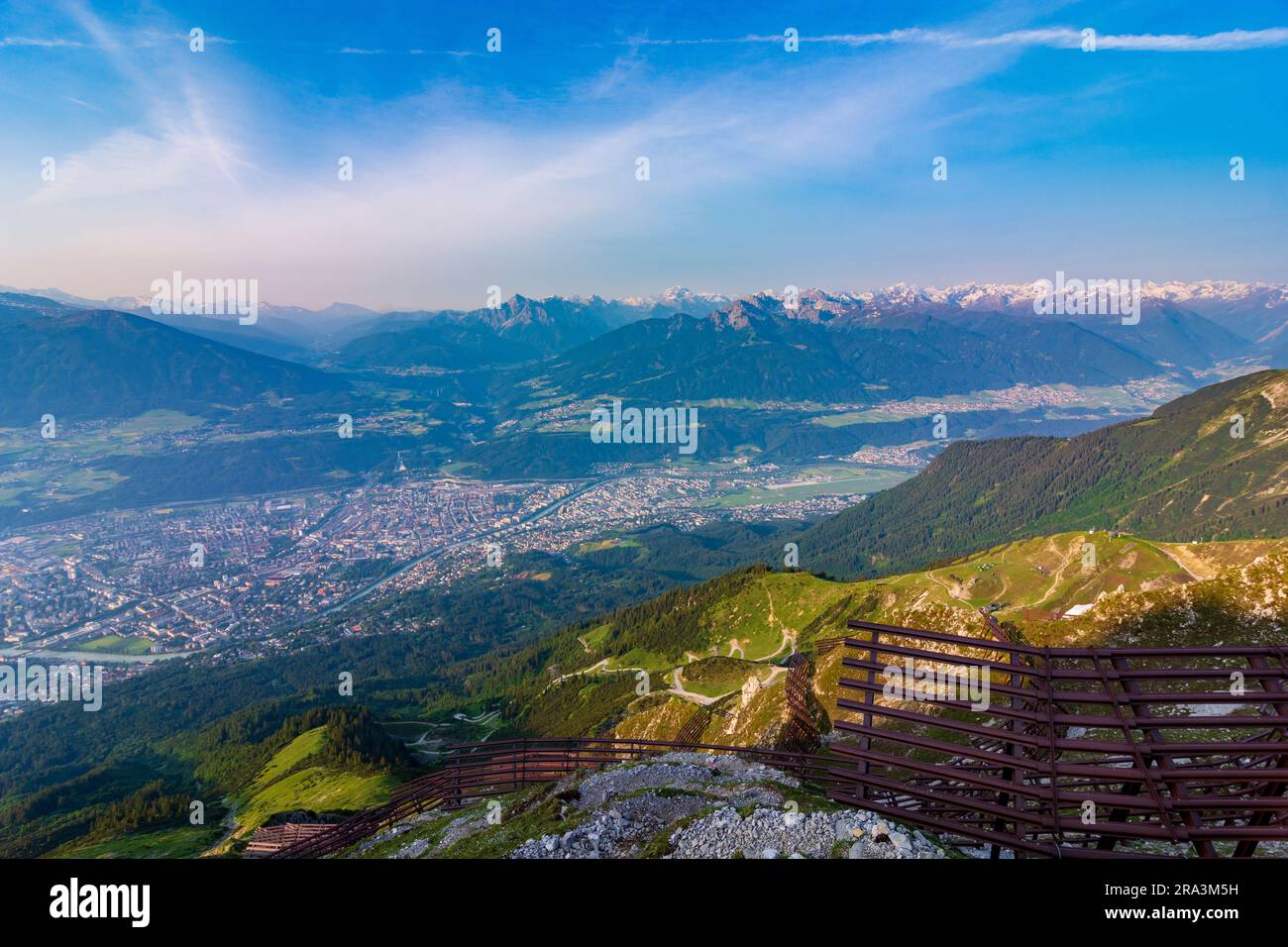 Innsbruck: view from Seegrube area of the Nordkette (Inntalkette) range ...