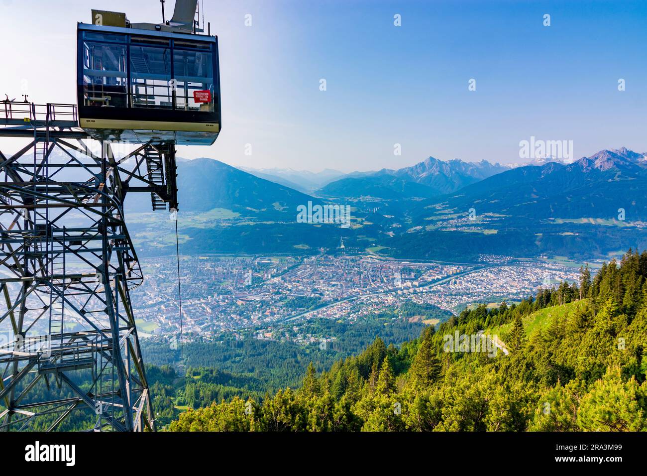 Innsbruck: view from Seegrube area of the Nordkette (Inntalkette) range ...