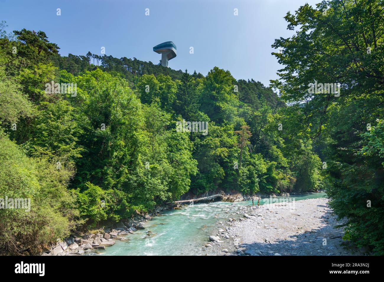 Gorge sillschlucht of river sill in region innsbruck hi-res stock ...