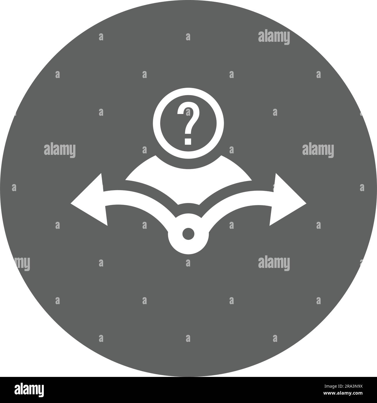 Confusion in Decision icon. Fully editable vector EPS use for printed ...