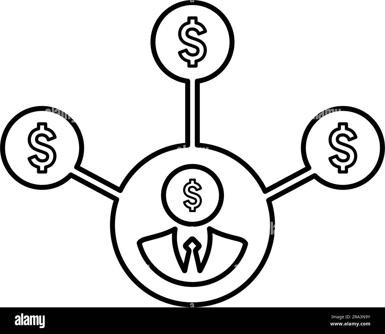 Business network icon use in mobile and app development or commercial ...