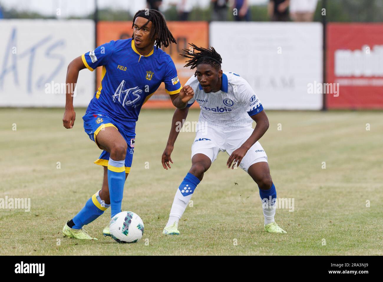 Merelbeke, Belgium. 30th June, 2023. Gent's Justin Munezero pictured in ...