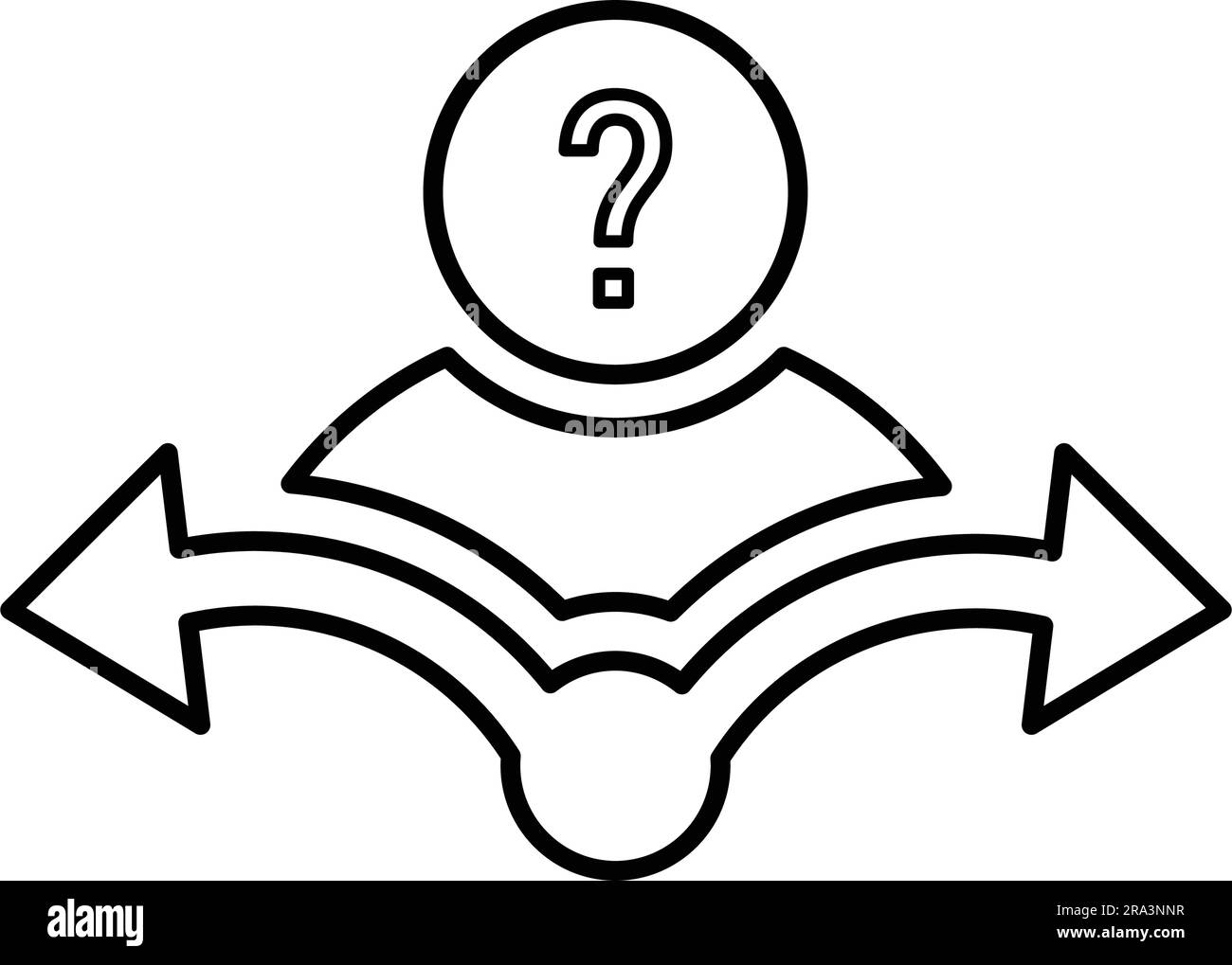 Confusion in Decision icon. Fully editable vector EPS use for printed ...