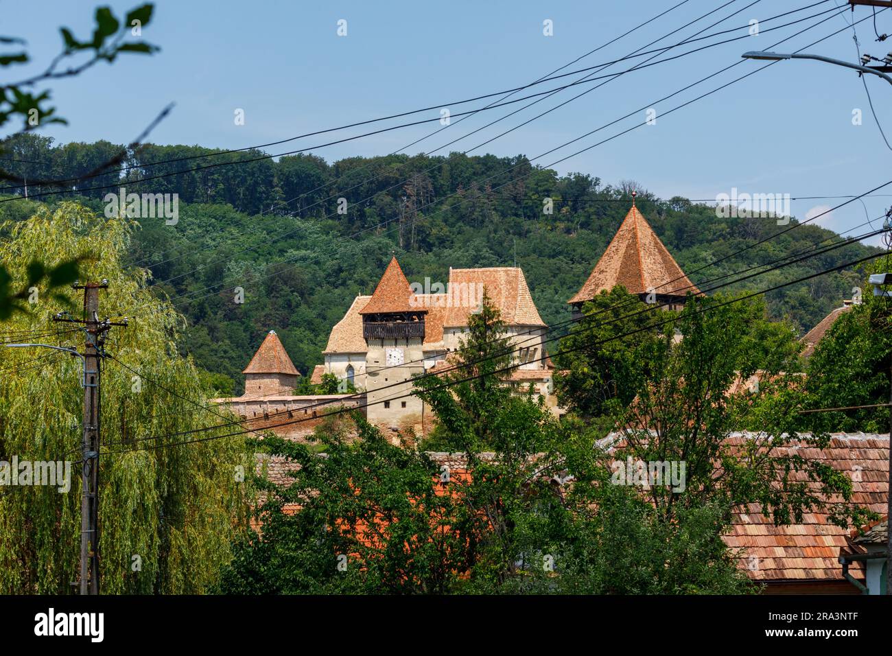 The fortified church of Alma Vii in Romania Stock Photo - Alamy