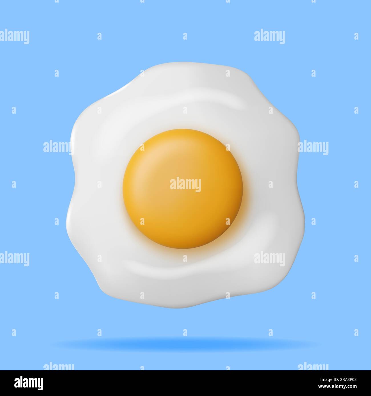 3D Fried Egg Isolated Stock Vector Image & Art - Alamy