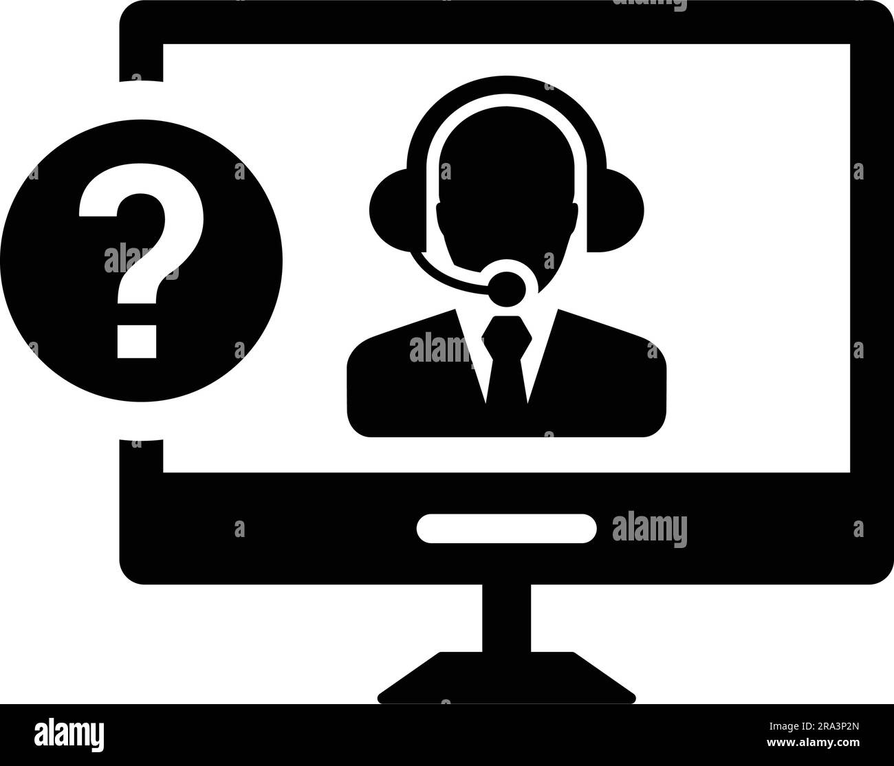 Client online chat icon Black and White Stock Photos & Images - Alamy