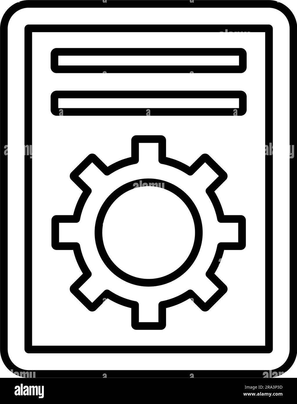 Document Setting icon. symbol for use on mobile apps, print media and ...