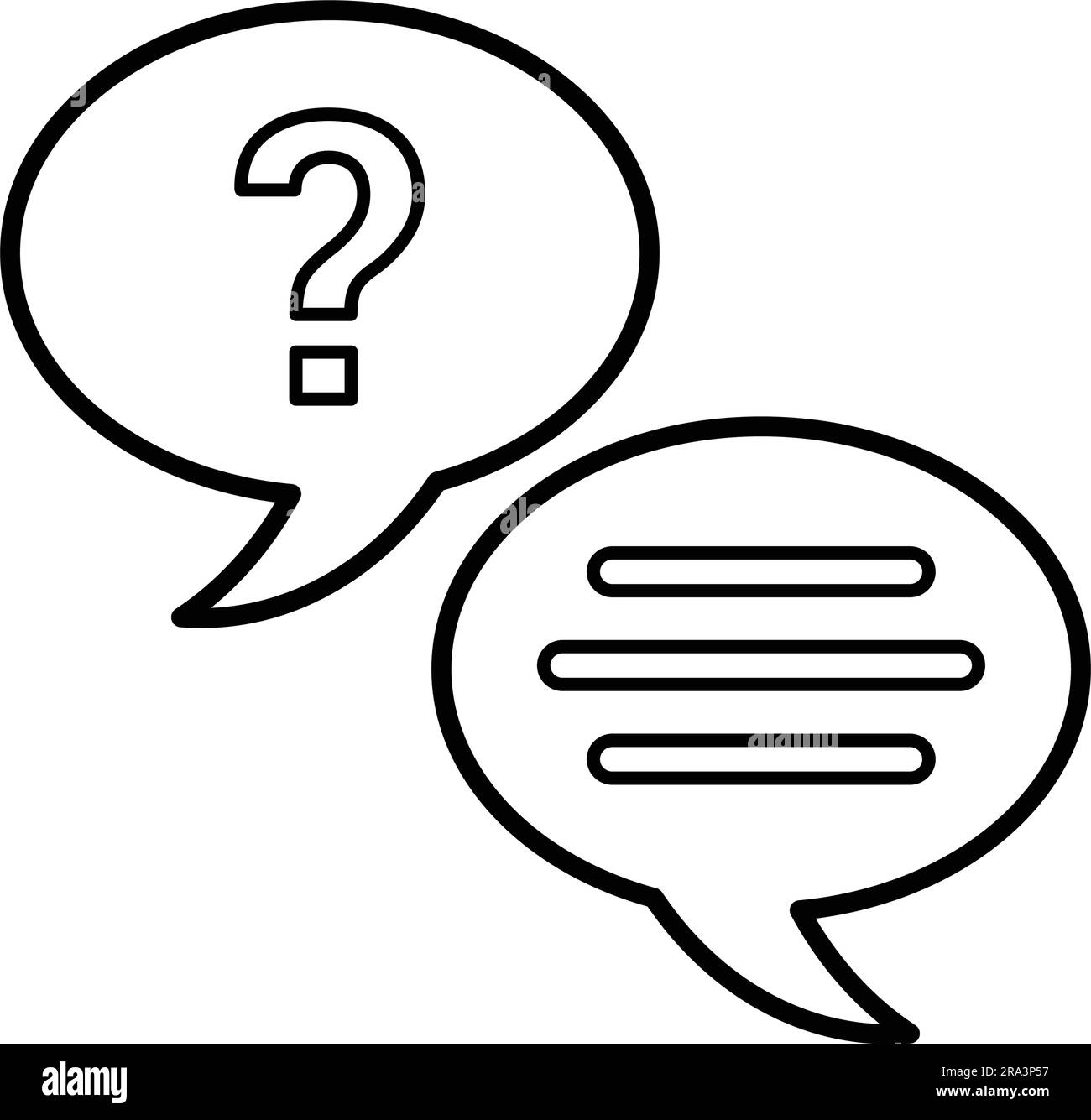 Question and Answer icon. Flat style vector EPS use in infographics,web ...