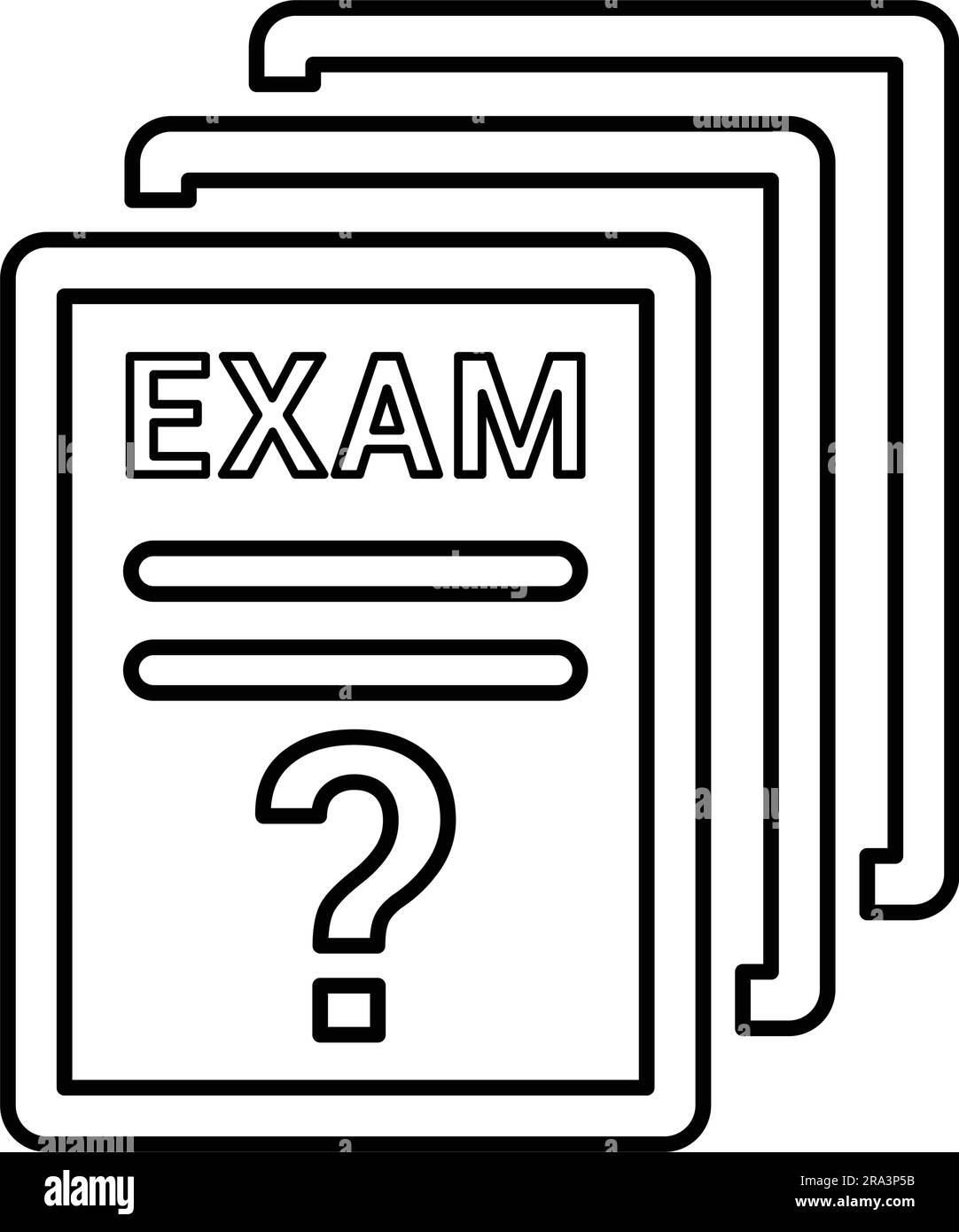 Exam Test icon symbol for use on mobile apps, print media and web ...