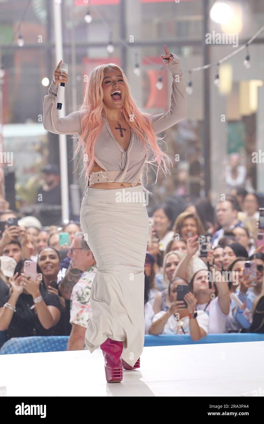 New York, NY, USA. 30th June, 2023. Karol G on stage for NBC Today Show ...