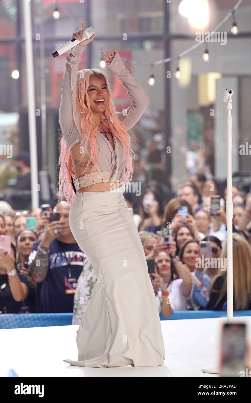 New York, NY, USA. 30th June, 2023. Karol G on stage for NBC Today Show ...