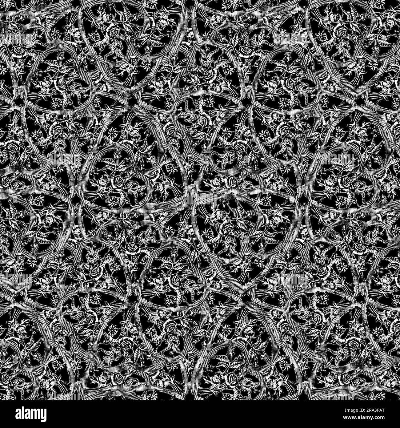 Floral motive Black and White Stock Photos & Images - Alamy