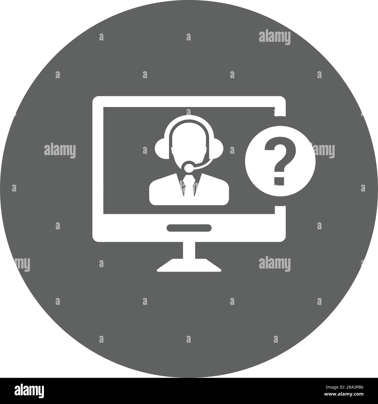 Client online chat icon Black and White Stock Photos & Images - Alamy