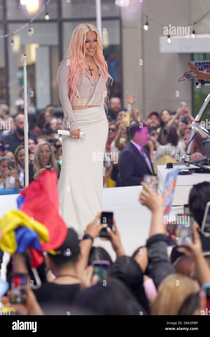 New York, NY, USA. 30th June, 2023. Karol G on stage for NBC Today Show Concert Series with ...