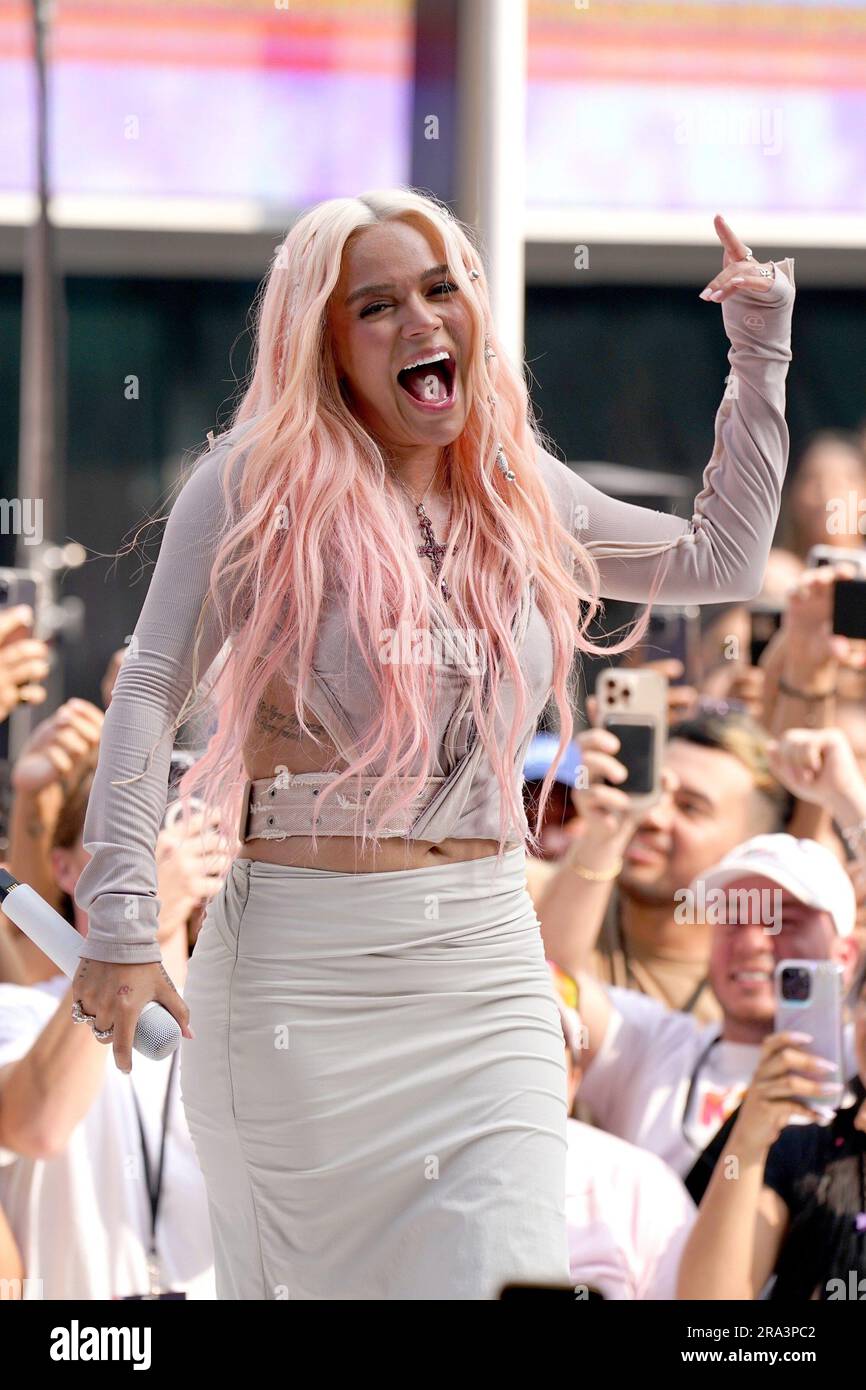 New York, NY, USA. 30th June, 2023. Karol G on stage for NBC Today Show Concert Series with ...