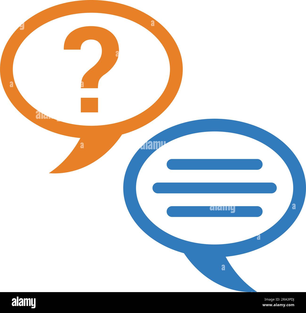 Question and Answer icon. Flat style vector EPS use in infographics,web ...