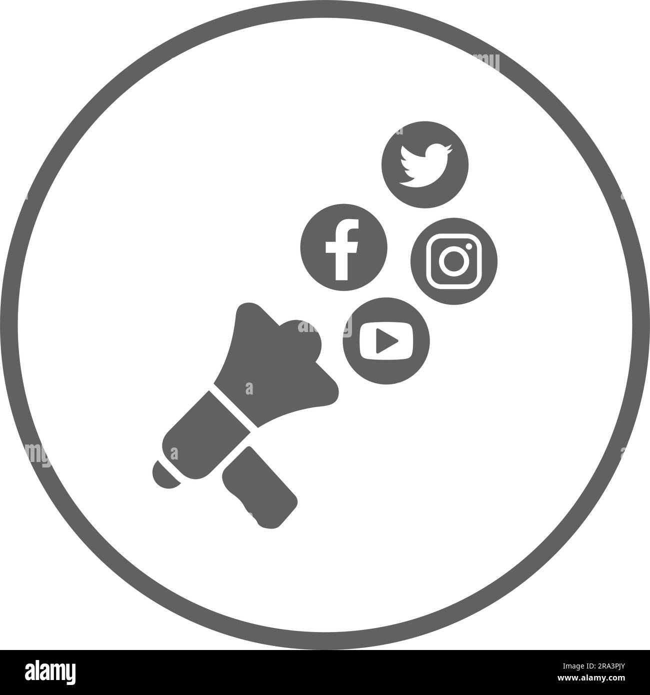 Social media marketing icon Stock Vector Images - Alamy
