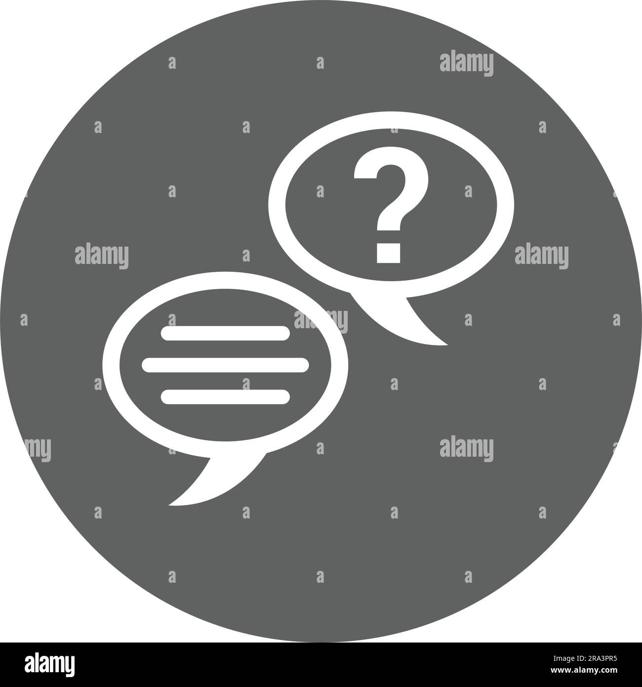 Question and Answer icon. Flat style vector EPS use in infographics,web ...