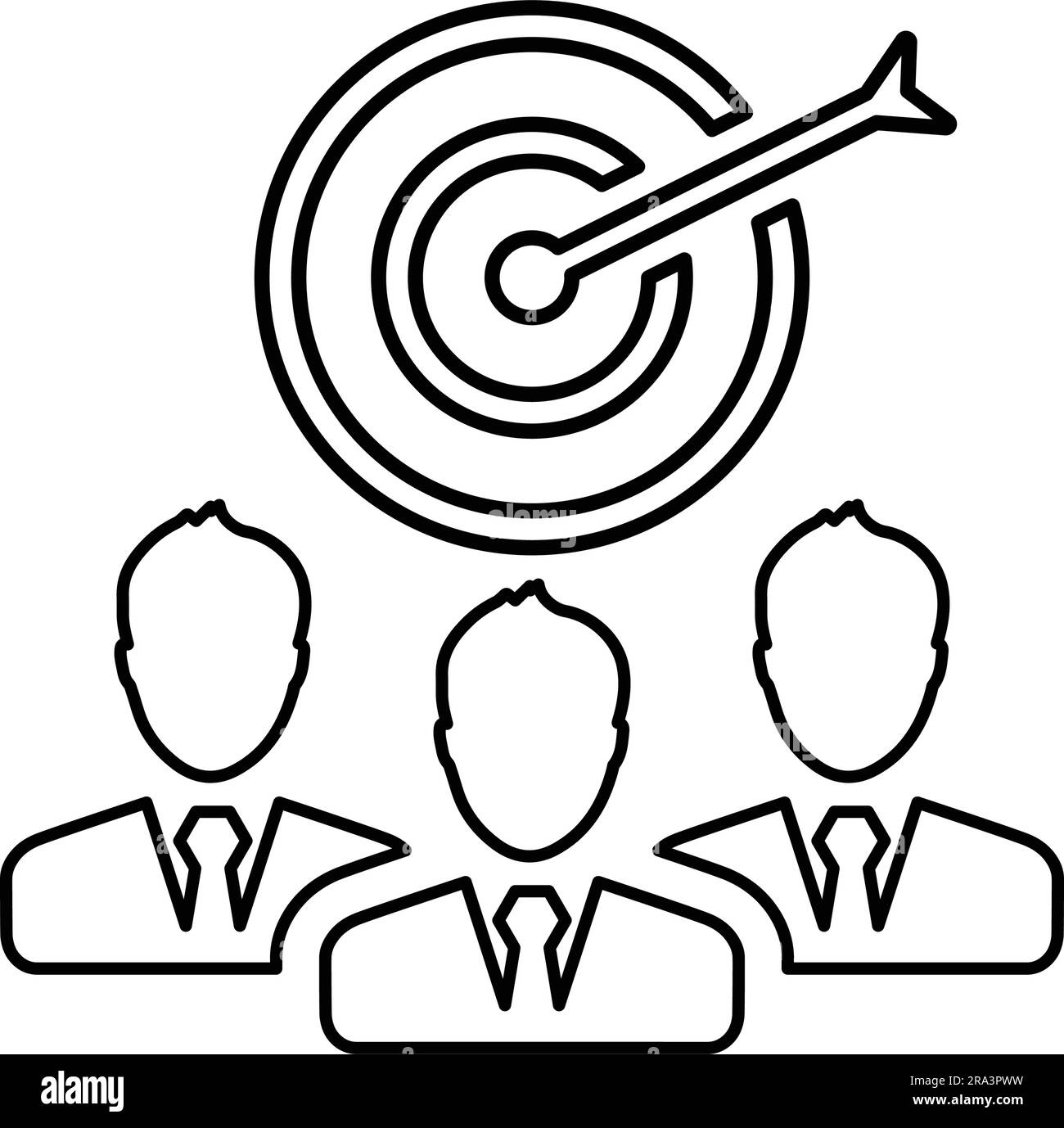 Teamwork Aim icon. use in mobile and app development or commercial ...