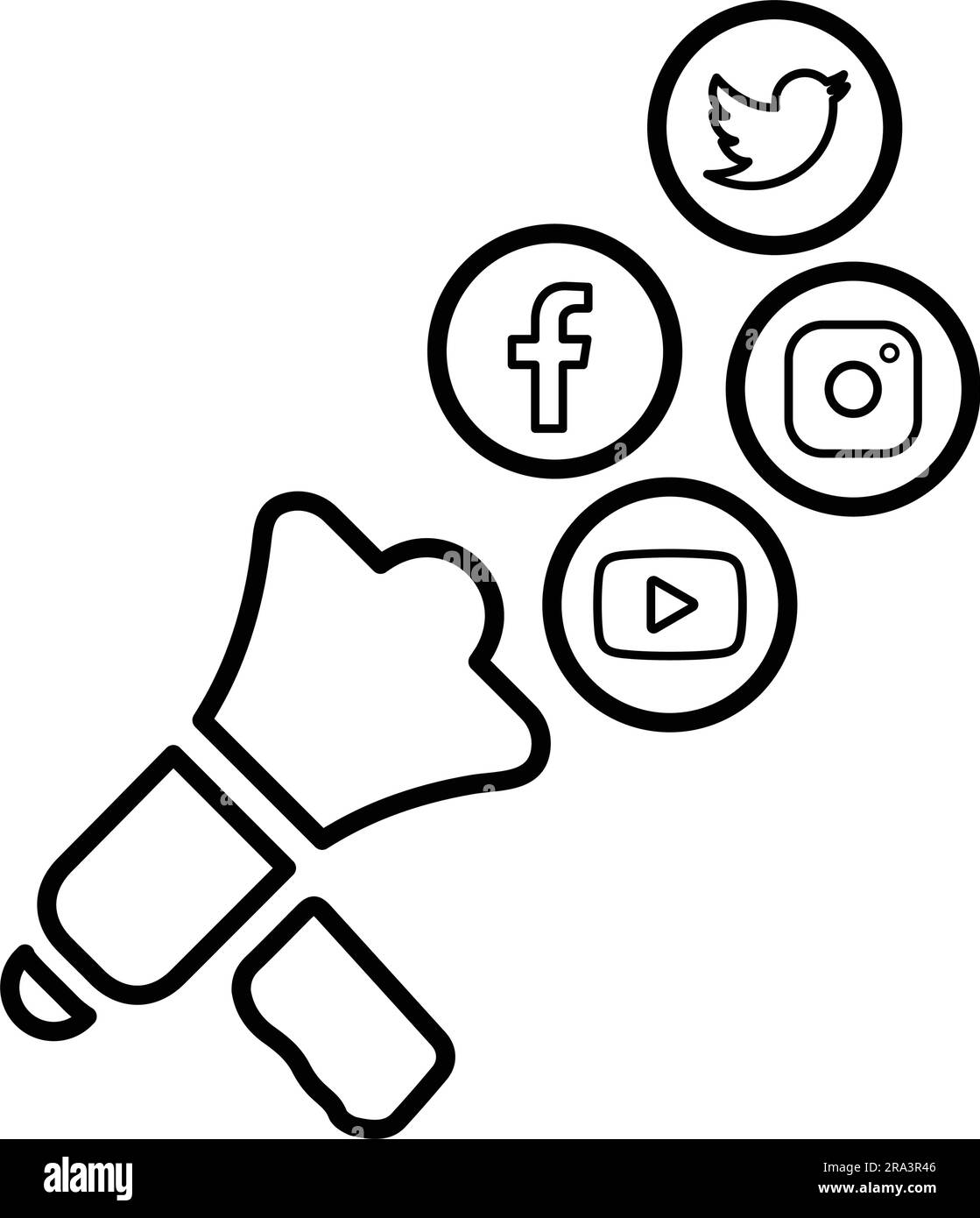 Social Media Marketing icon. use in mobile and app development or ...