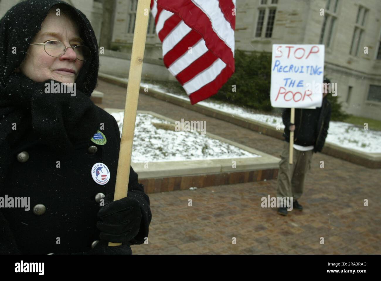 Anti-war activists protest the opening of an Indiana Army National ...