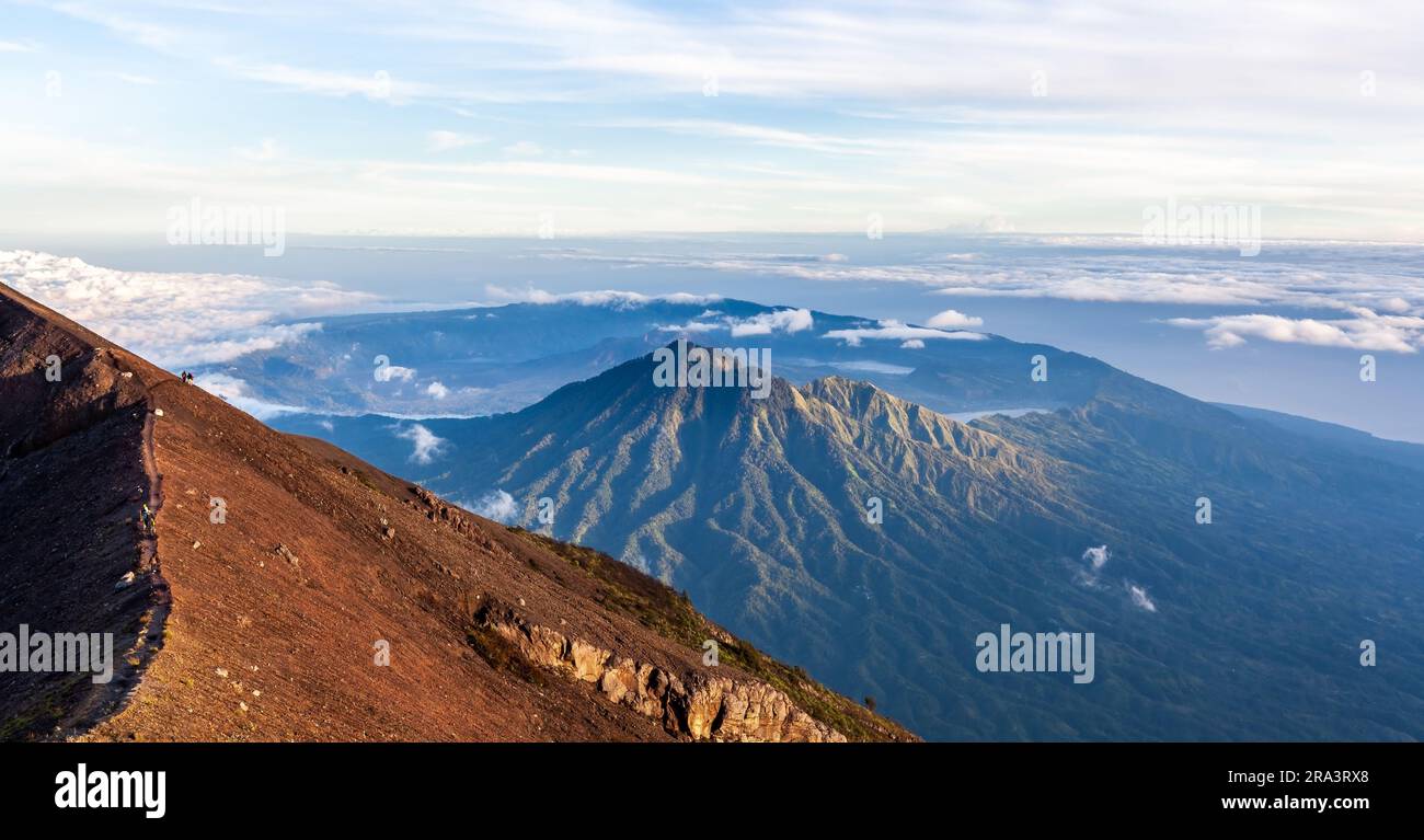 Aerial view batur caldera volcano hi-res stock photography and images ...