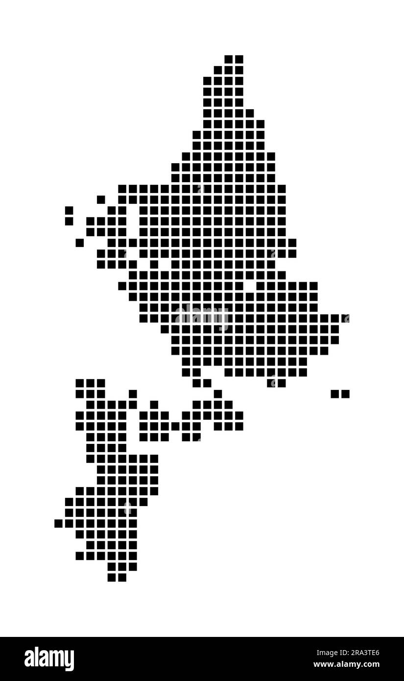 Siargao map. Map of Siargao in dotted style. Borders of the island ...
