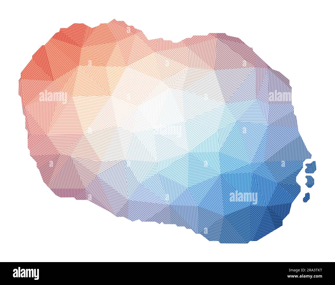 Map of Cook Islands. Low poly illustration of the island. Geometric ...