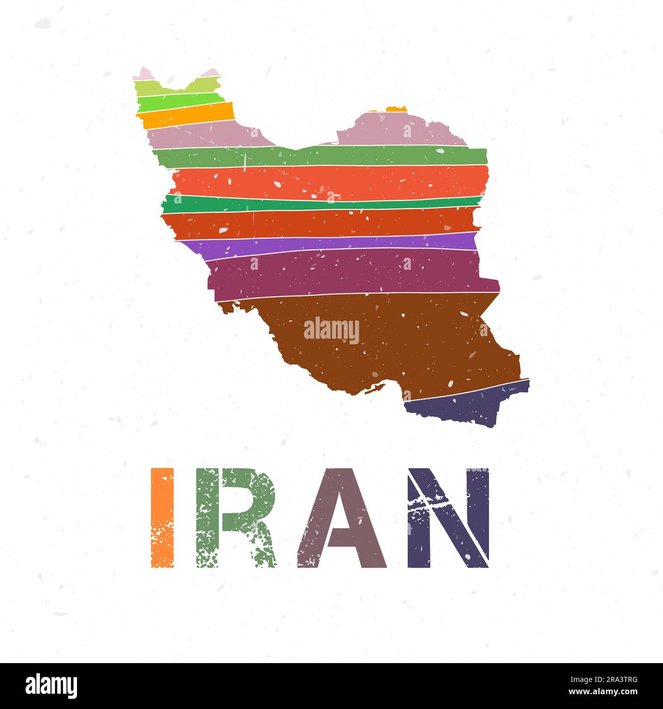 Iran map design. Shape of the country with beautiful geometric waves ...