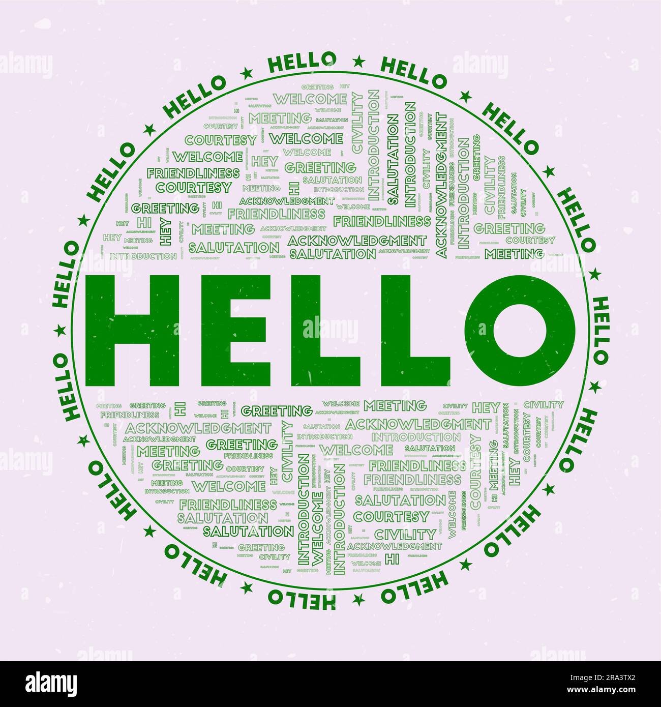 Green word hello Stock Vector Images - Alamy