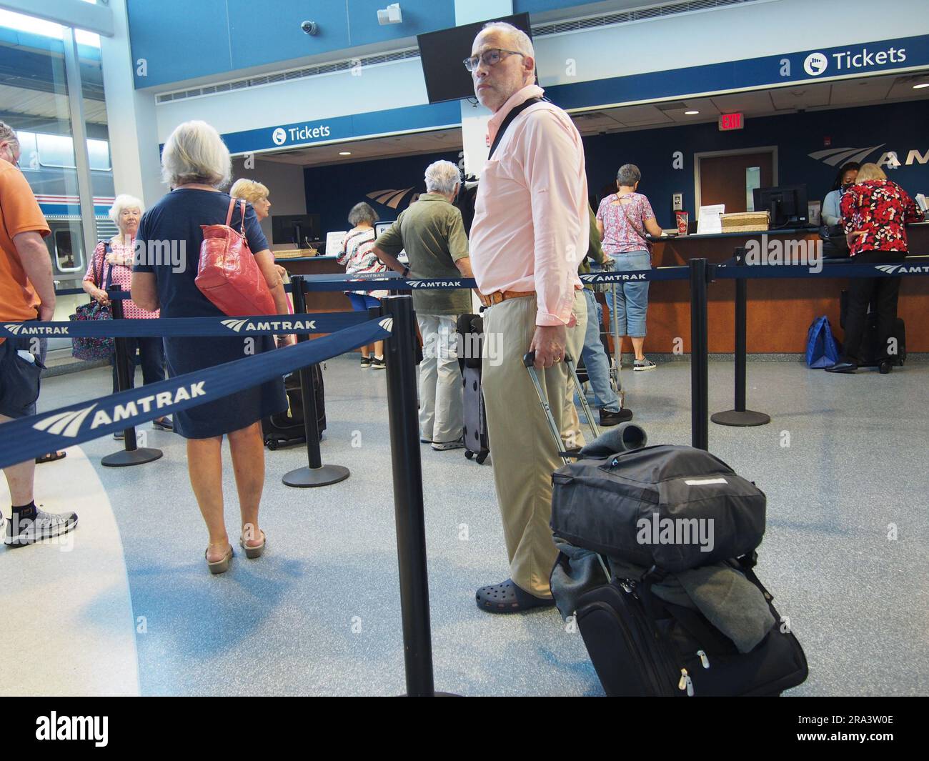 Amtrak Auto-Train Passengers at the Sanford, Florida, Terminal, June 1 ...
