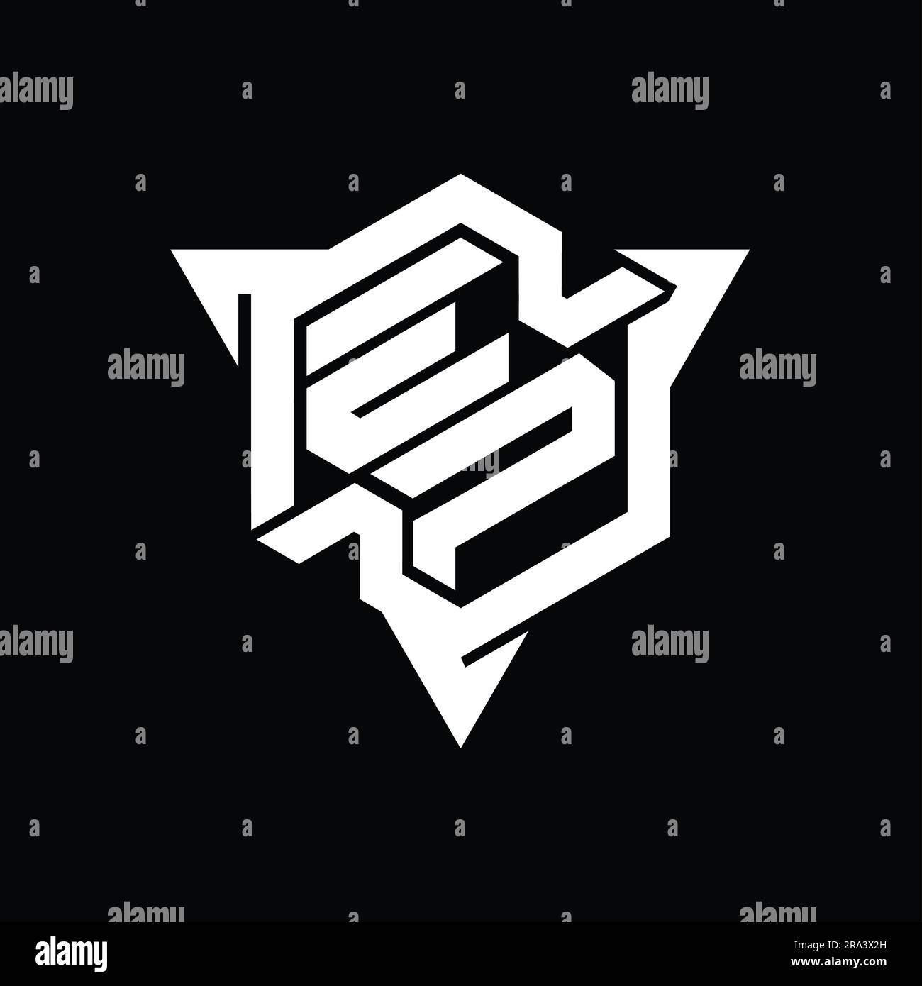 EP Letter Logo monogram hexagon shape with triangle outline gaming ... EP Letter Logo monogram hexagon shape with triangle outline gaming ...