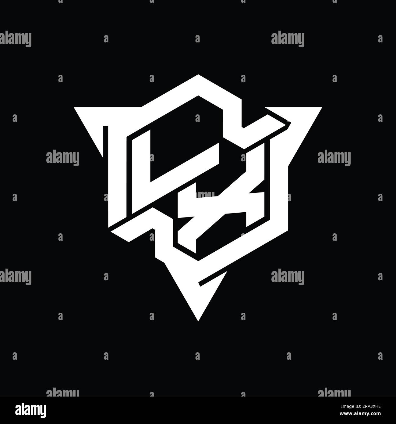Lx gaming logo hi-res stock photography and images - Alamy