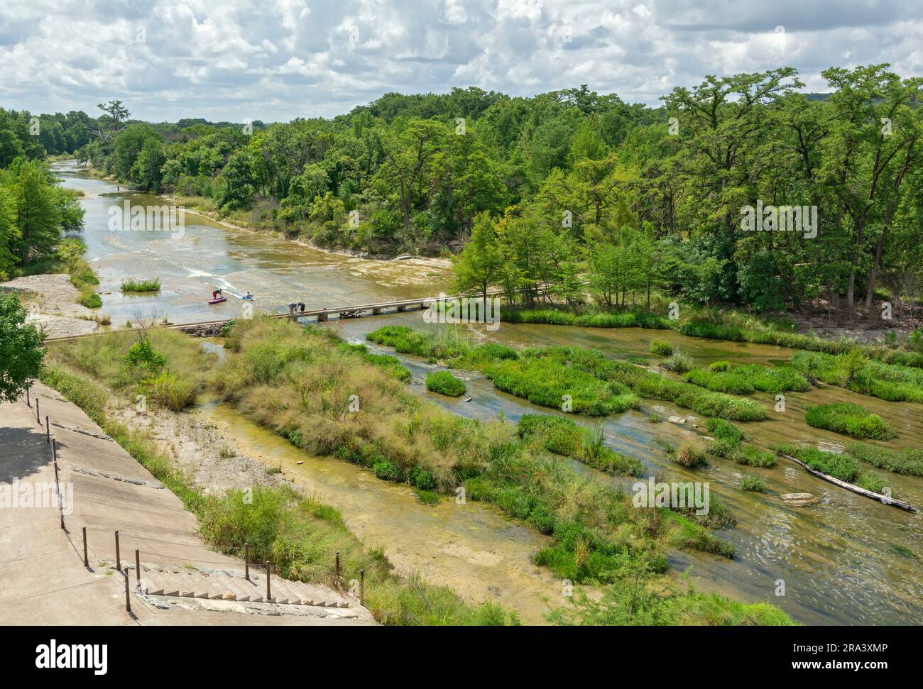 Texas, Hill Country, Kerr County, Kerrvile, Guadalupe River Stock Photo ...