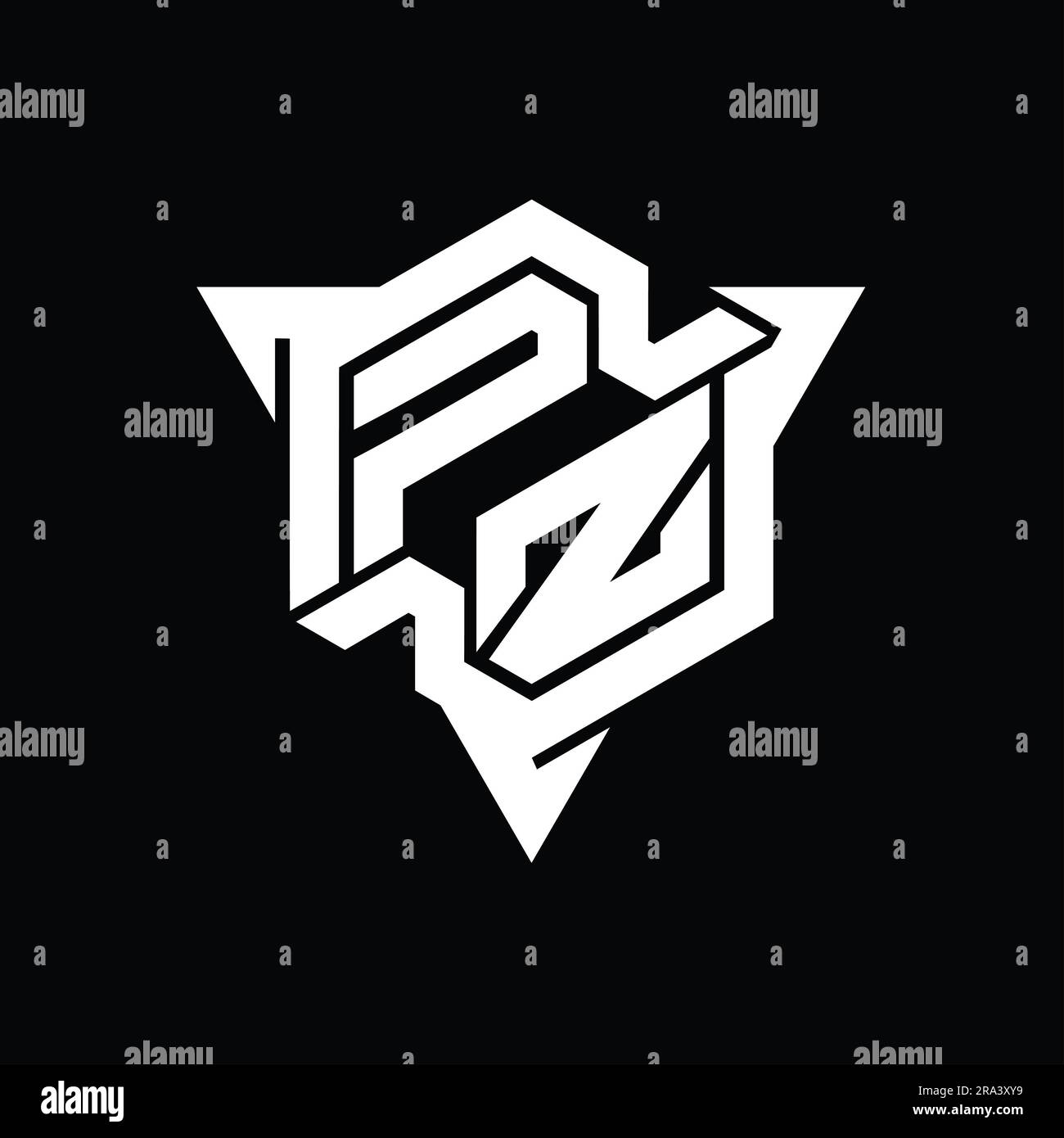 Pz modern logo hi-res stock photography and images - Alamy