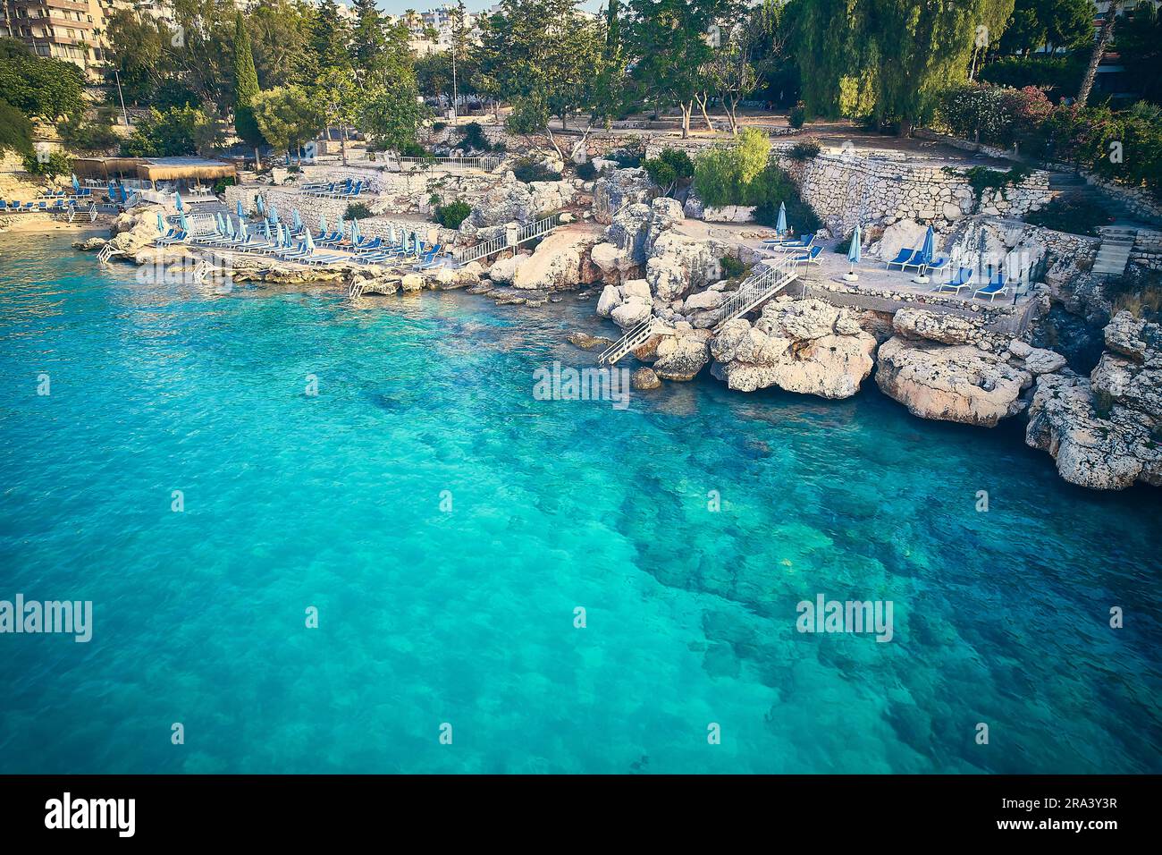 Aerial view of sea bay Stock Photo - Alamy