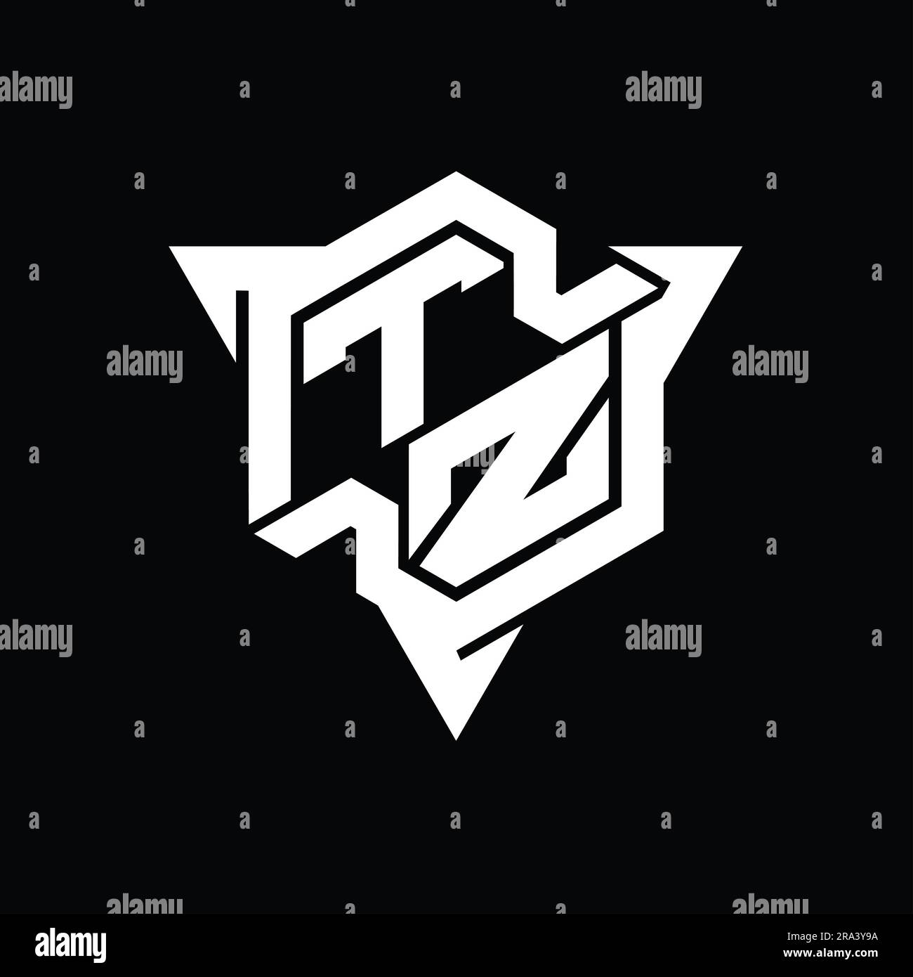 Tz modern logo hi-res stock photography and images - Alamy