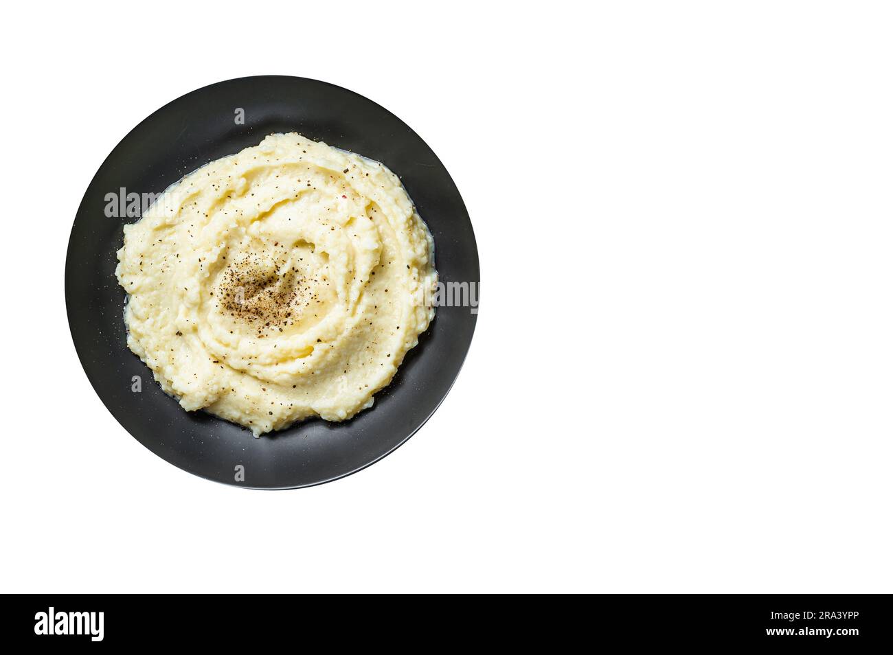 Potato puree, Mashed potatoes in a plate with herbs. High quality ...