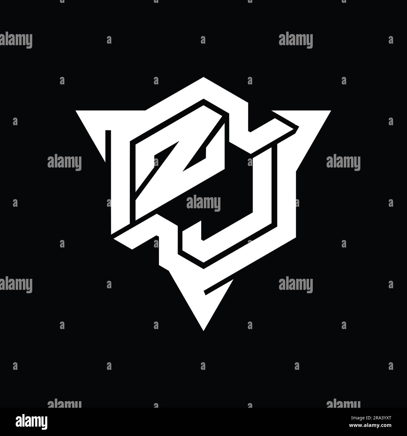 Zj modern logo hi-res stock photography and images - Alamy