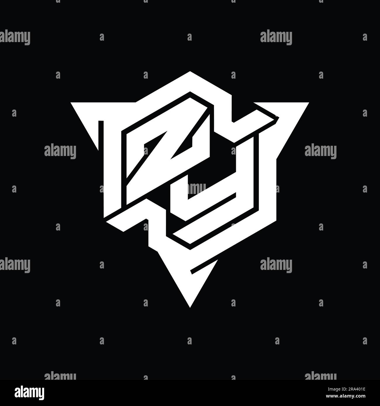 Zy modern logo hi-res stock photography and images - Alamy