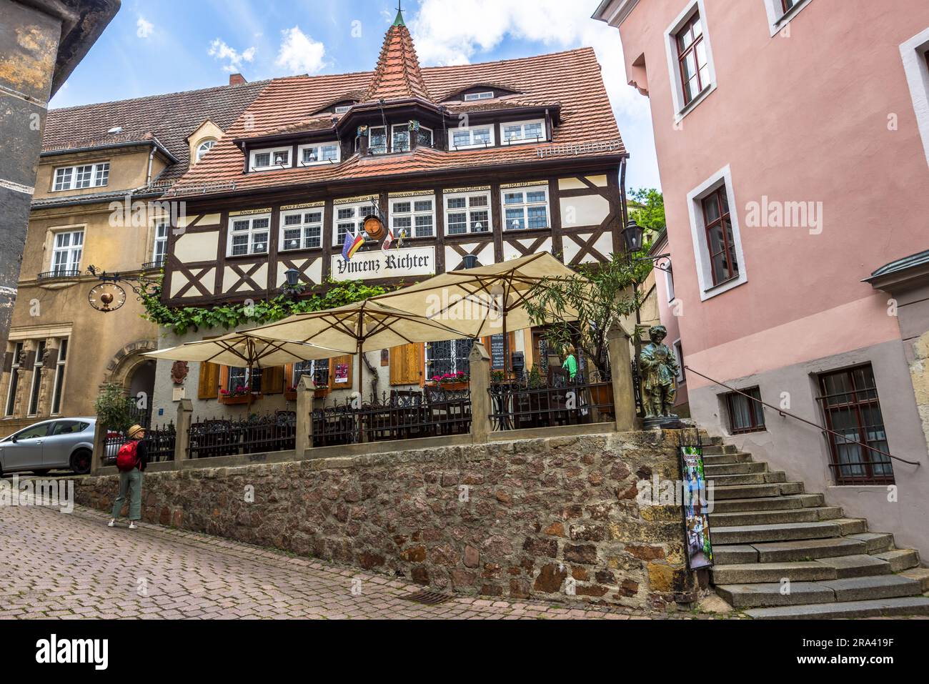Historical Restaurant Vincenz Richter in Meissen, Germany Stock Photo ...