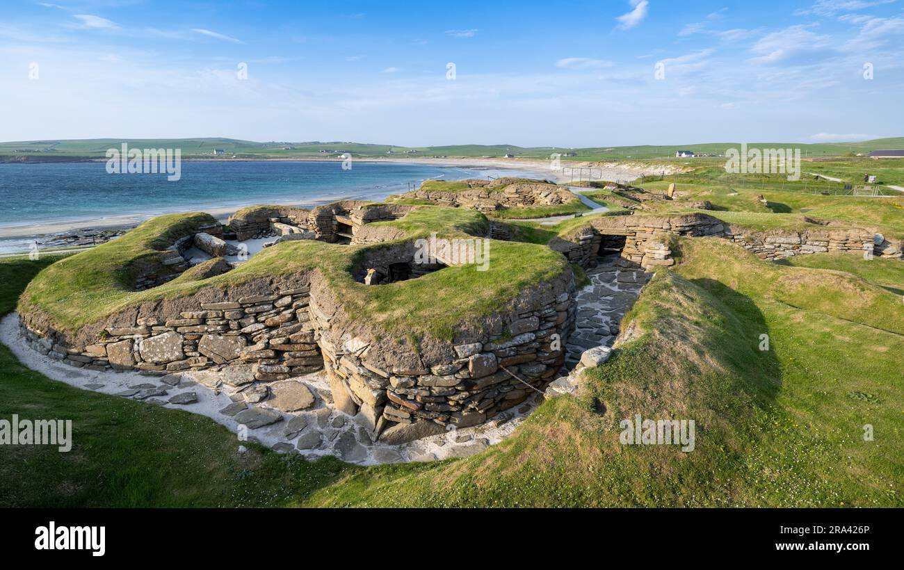 Skara Brae, a prehistoric village on the Orkney Isles, discovered in ...